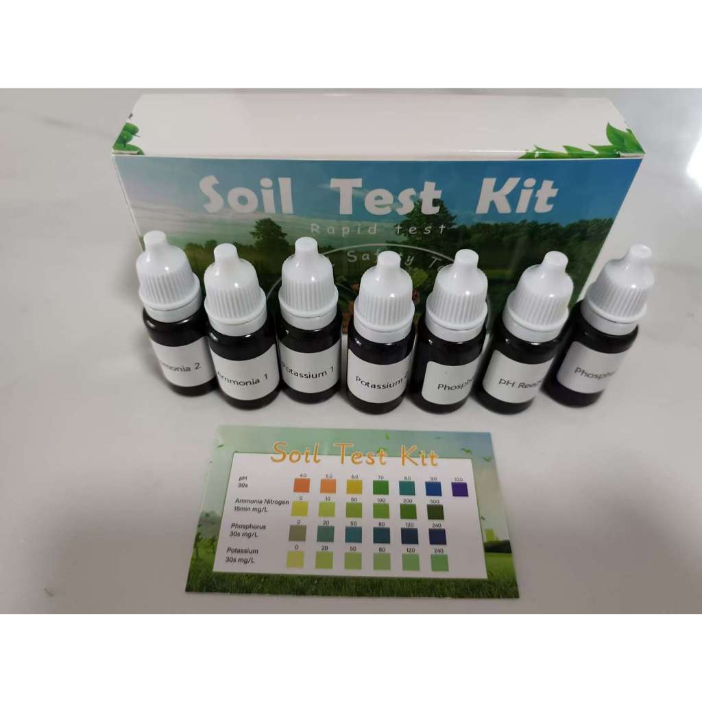 Soil Testing Kit -7 Bottles Soil tester PH Meter Ammonia Nitrogen Meter ...