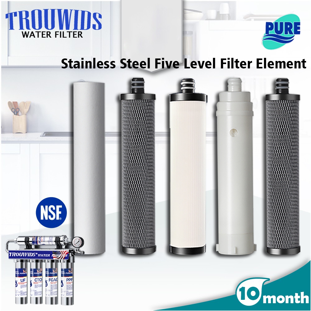 TROUWIDS Stainless Steel Water Filter Water Purifier Element Advanced 5 ...