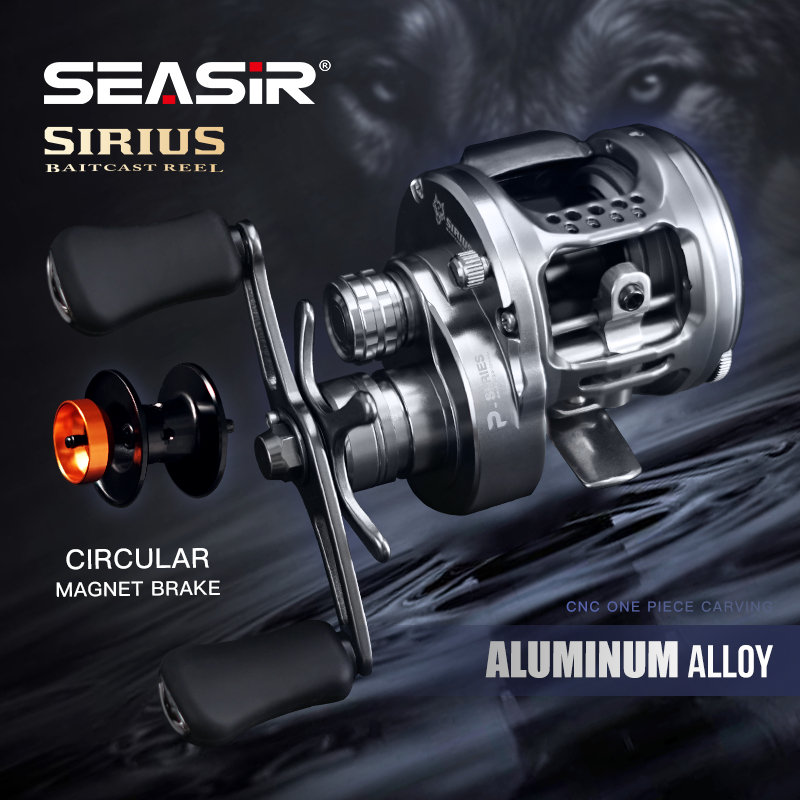 Seasir Sirius Round Baitcasting Reel CNC Aluminum Reel Circular Magnet ...
