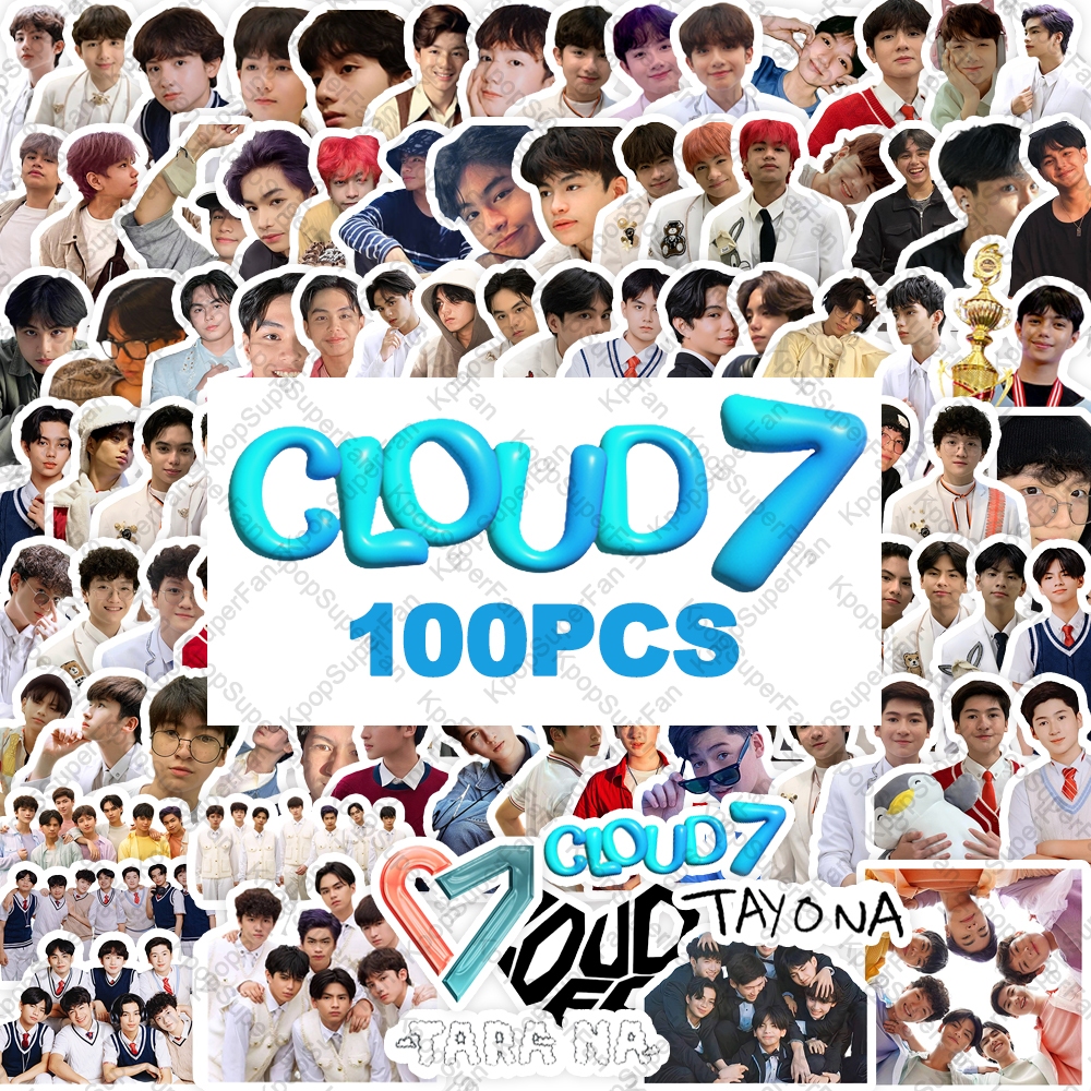 [In stock] 100pcs/set cloud 7 sticker waterproof stickers for tumbler ...