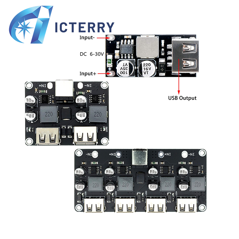 QC3.0 QC2.0 USB DC-DC Buck Converter Charging Step Down Module 6-32V 9V 12V 24V to Fast Quick ...