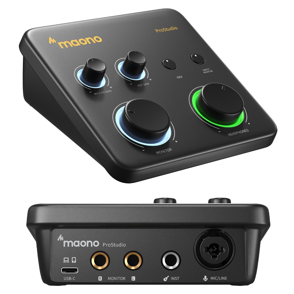 Maono PS22 Lite USB Audio Interface with XLR Input 24-bit/192kHz Routing Software LOOPBACK ASIO ...