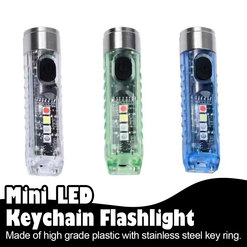 Mini Portable Flashlight Lighting Lamp USB Rechargeable Outdoor White ...