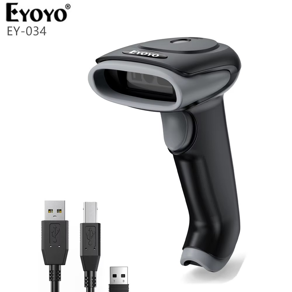 Eyoyo EY-034 2D Wireless Barcode Scanner 3-in-1 Automatic Barcode ...