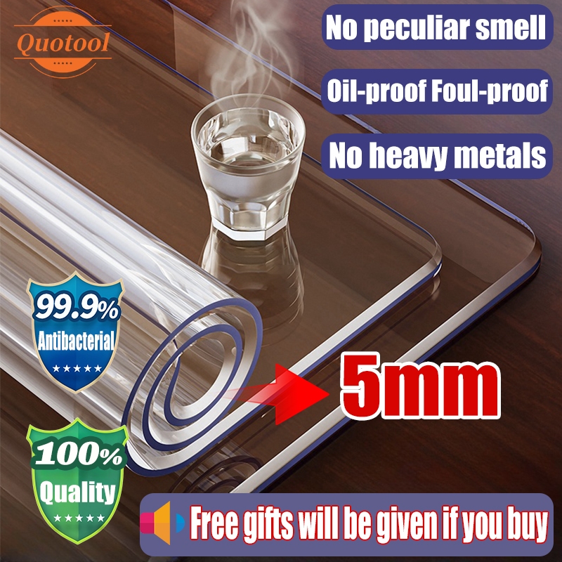 Thicken PVC Table Cloth 1/1.5/2/3/4/5MM Table Cover Transparent ...