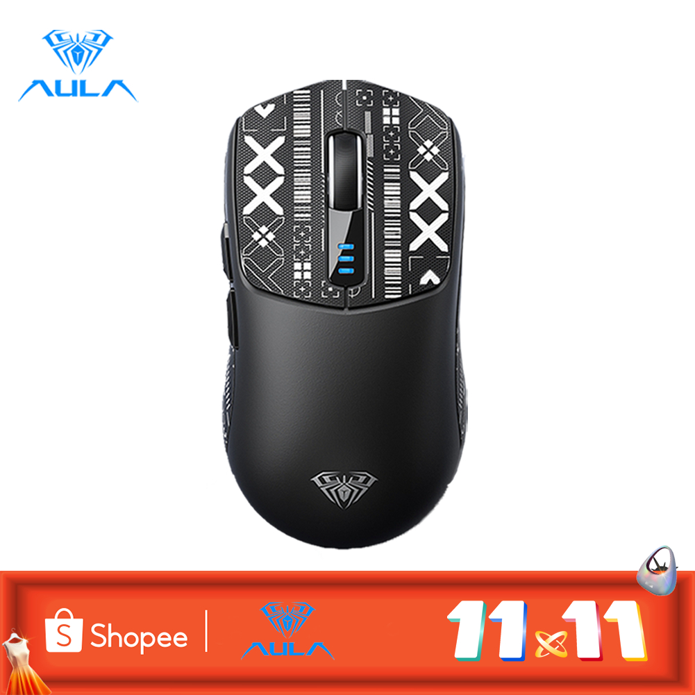 AULA SC580 Wireless Mouse Bluetooth/2.4G/Type-C 500mAh Battery With 6 ...