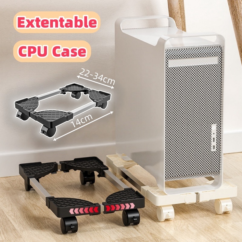 Computer CPU Stand Base 360 Rotating PC Tray Desktop Rack Computer Case ...