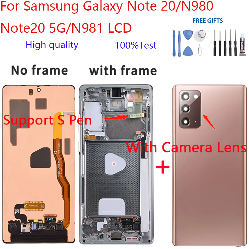 TFT/OLED/Original 100% Tested For Samsung Galaxy Note 20/N980 Note20 5G ...
