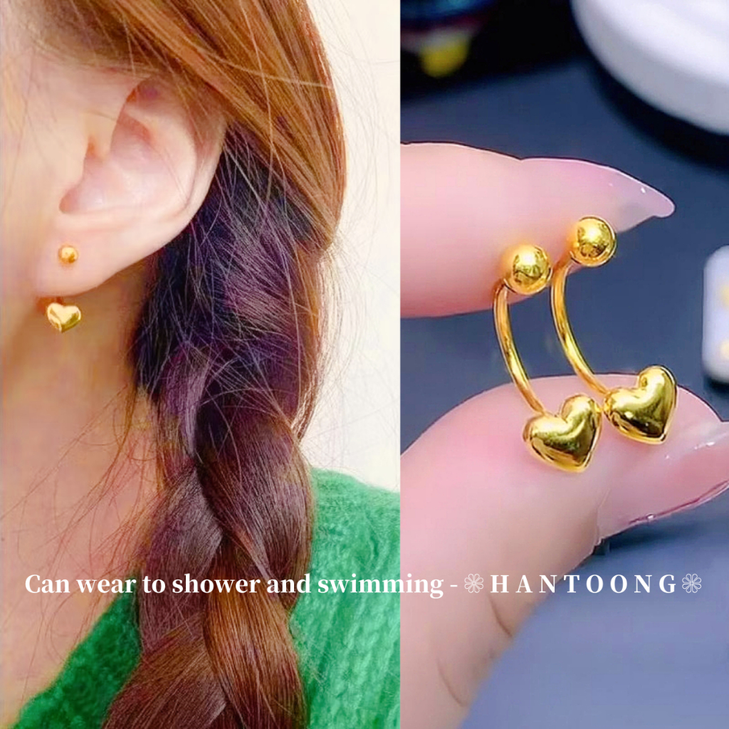 Hikaw 24K Gold Stainless Earrings for Women Hypoallergenic Non Tarnish ...