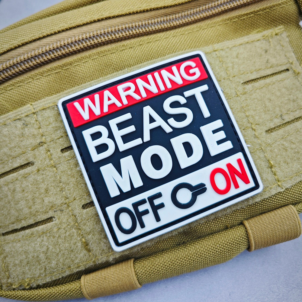 Warning BEAST MODE PVC Rubber Patch Luminous 3D Badge Tactical Morale Badge | Shopee Philippines