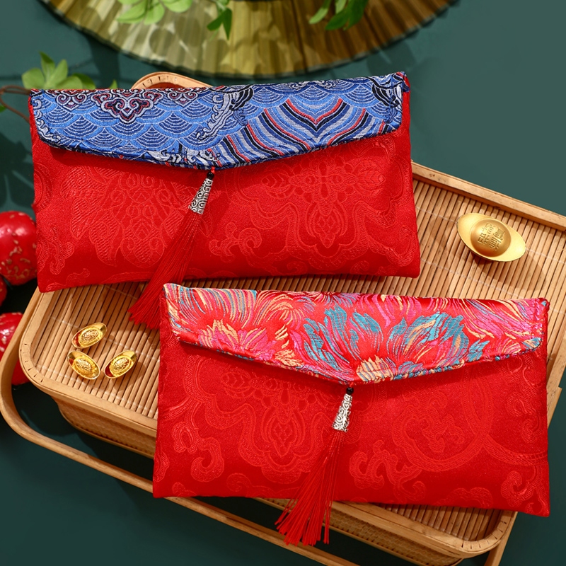 2025 New Year Fabric Red Envelopes Elegant and Festive Angpao for ...