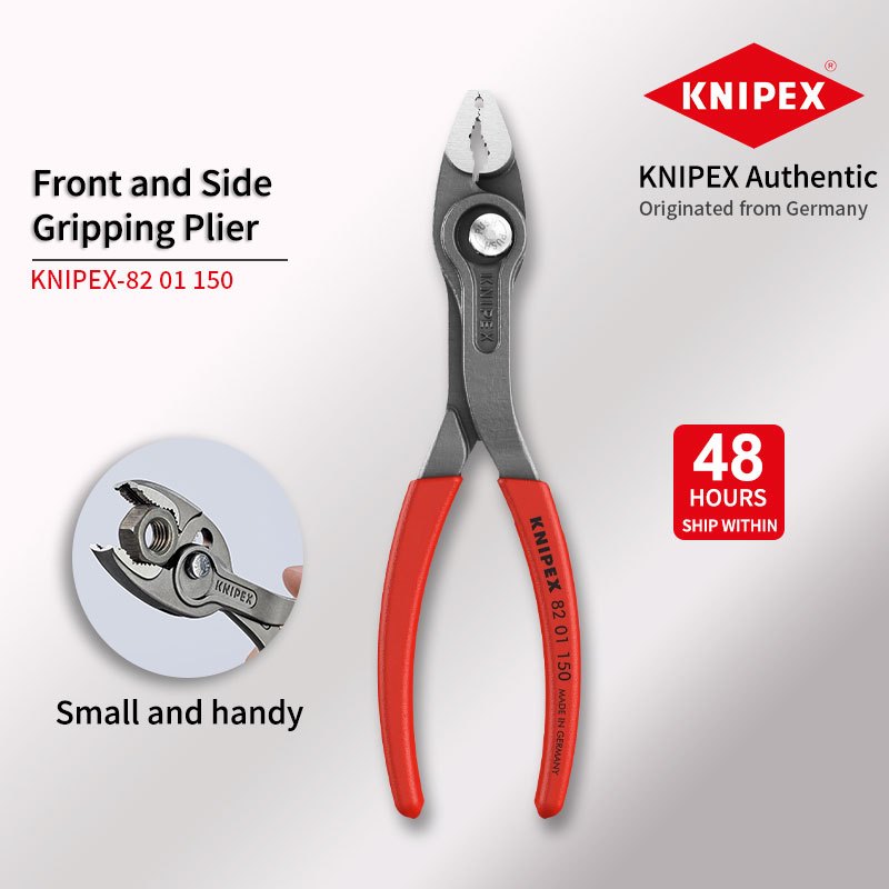 KNIPEX 82 01 150 TwinGrip Front and Side Gripping Plier with Push ...