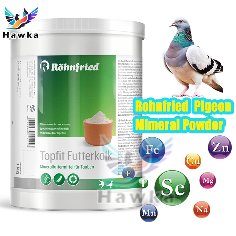 Pigeon mineral powder Rohnfried Topfit Futterkalk for pigeon Vitamin ...