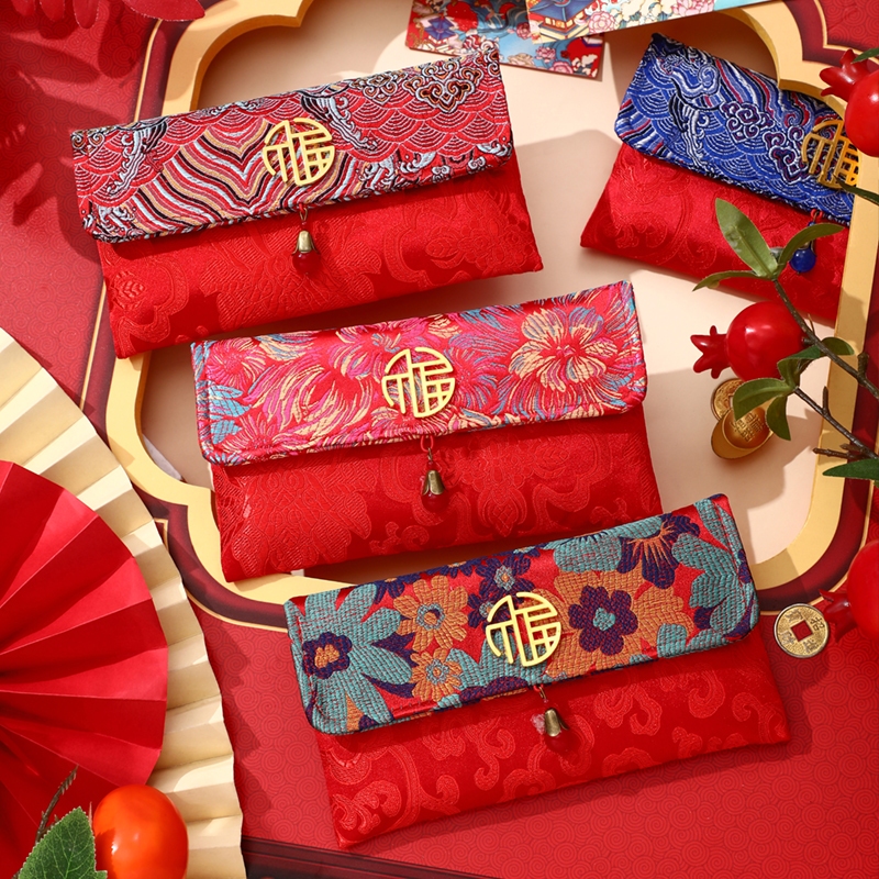 2026 Chinese New Year Fabric Red Envelopes Festive and Auspicious ...