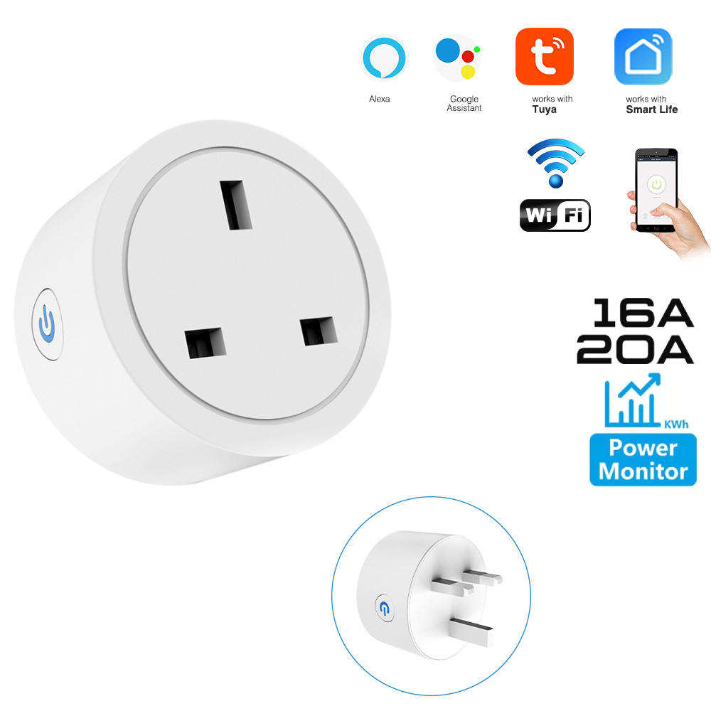 Smart WiFi Timer Plug Smart Power Socket Tuya Plug Power Monitor Voice ...