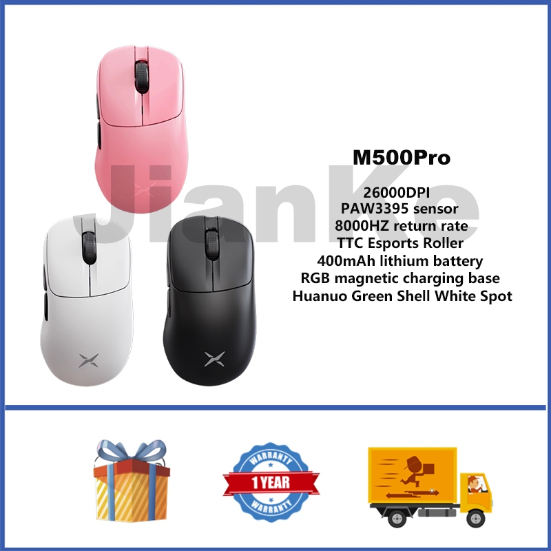 Delux M500Pro Wireless Mouse PAW3395 26000DPI Lightweight Three Mode ...