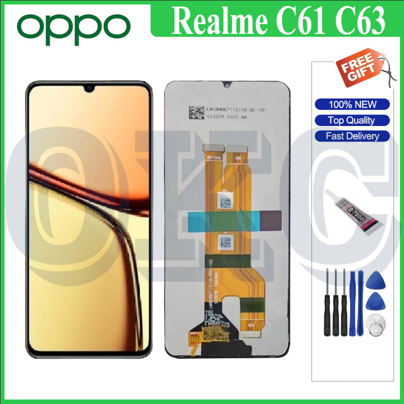 Original For OPPO Realme C63 C61 LCD with Frame Display Touch Screen ...
