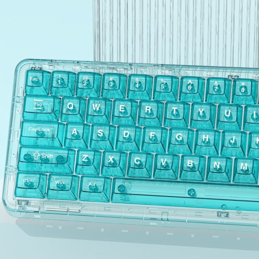 WOMIER 114 Keys Clear Green MDA Profile Keycaps Transparent Key Cap ...