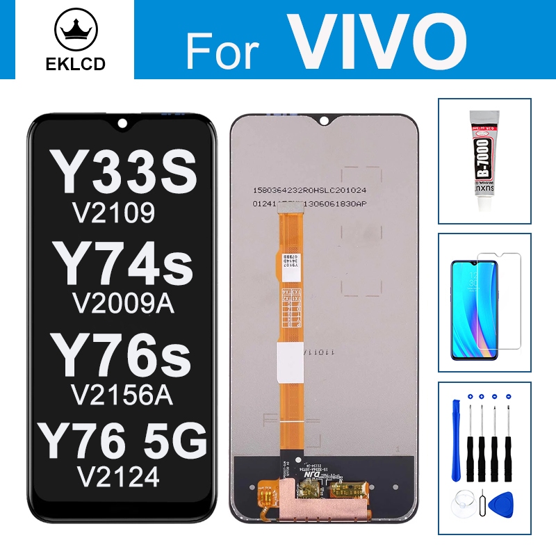 Original LCD For VIVO Y33S V2109 Y76S Y74S Y76 5G Y33T Display Touch Screen Digitizer Assembly ...