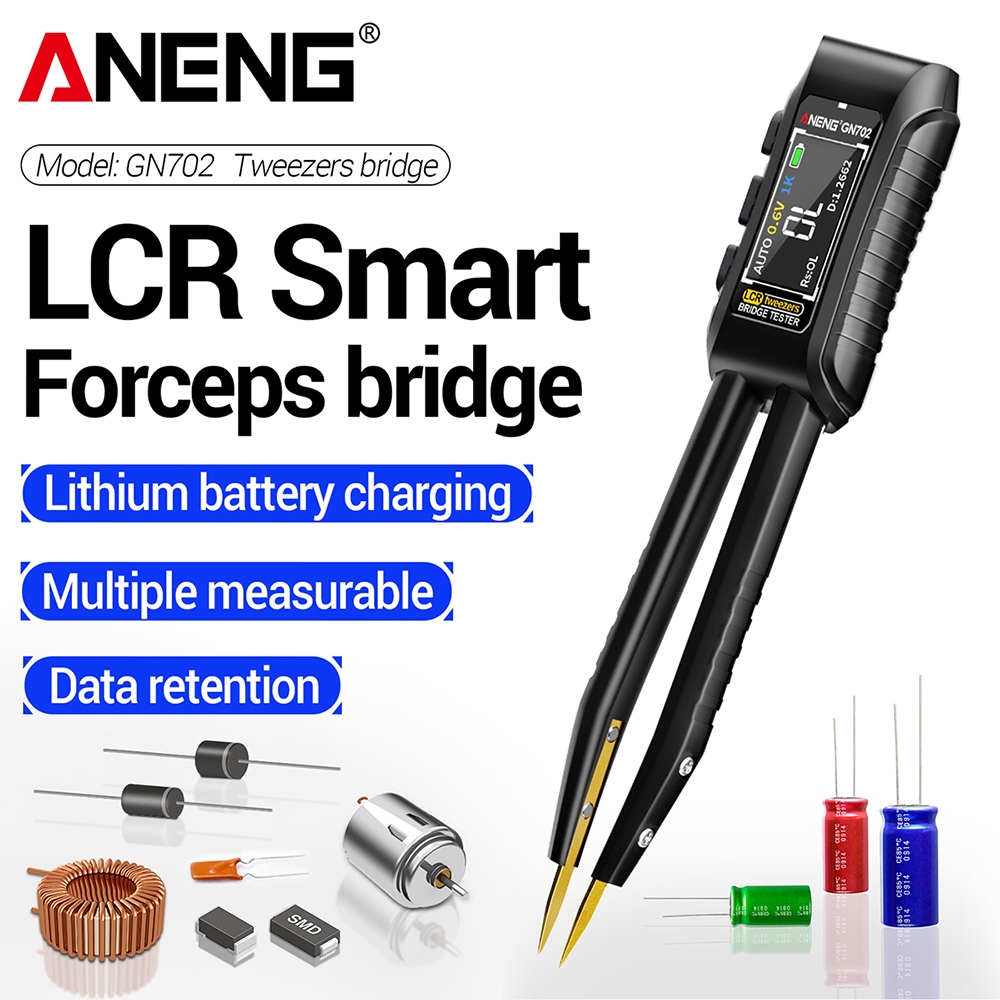 ANENG GN702 LCR Smart Forceps Bridge Built-in Rechargeable Lithium ...