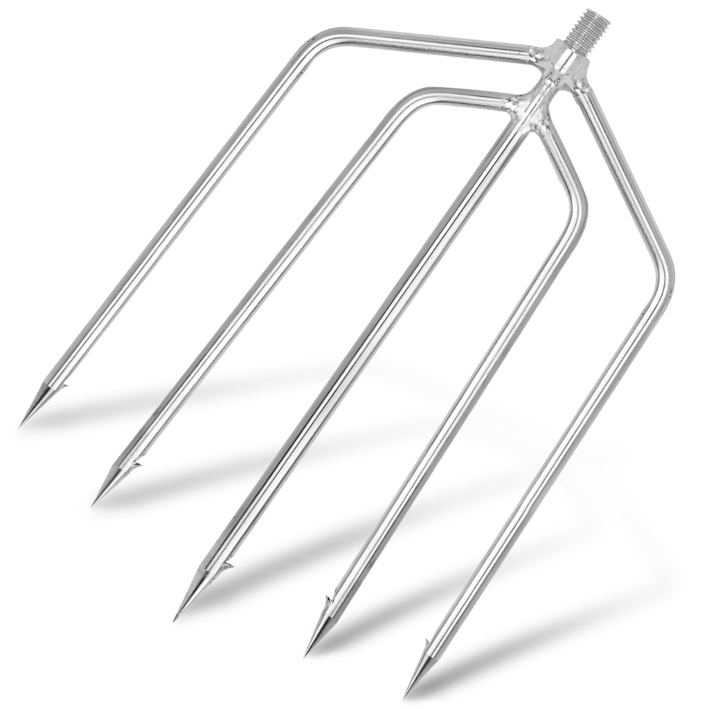 KOMCLUB Fishing Gaff 5 Claws Harpoon multi-head harpoon Stainless Steel ...