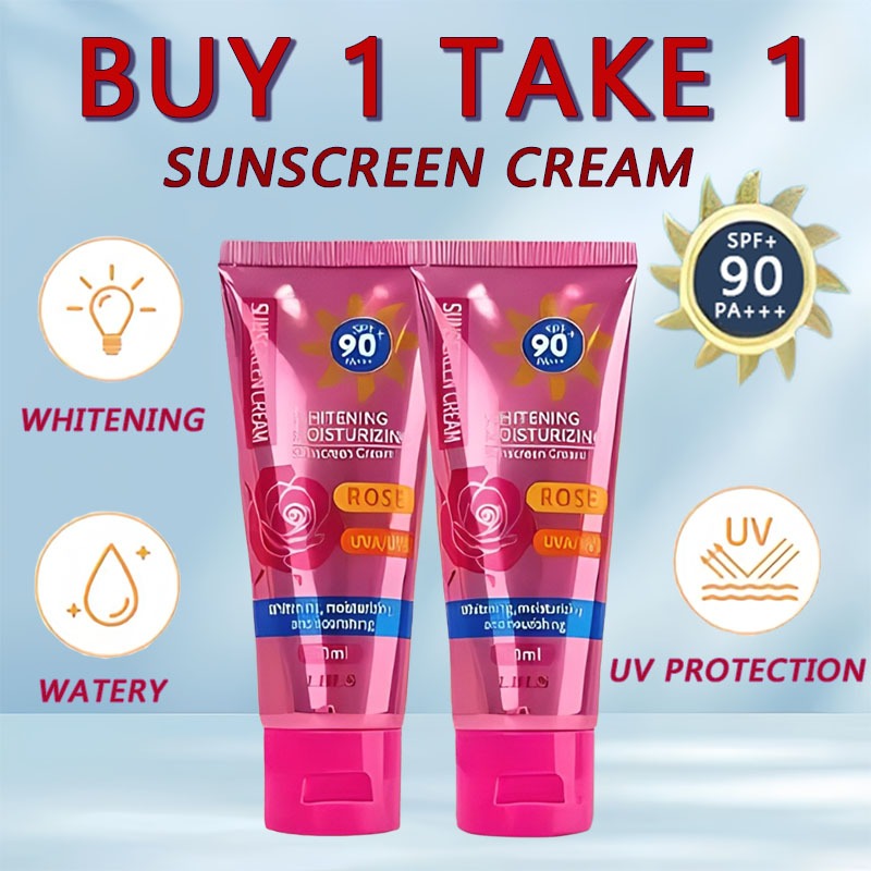 BUY 1 TAKE 1 Beauty Skin Care Tinted Sunblock SPF90+ Suitable For Facial Body Sunblock Lotion ...