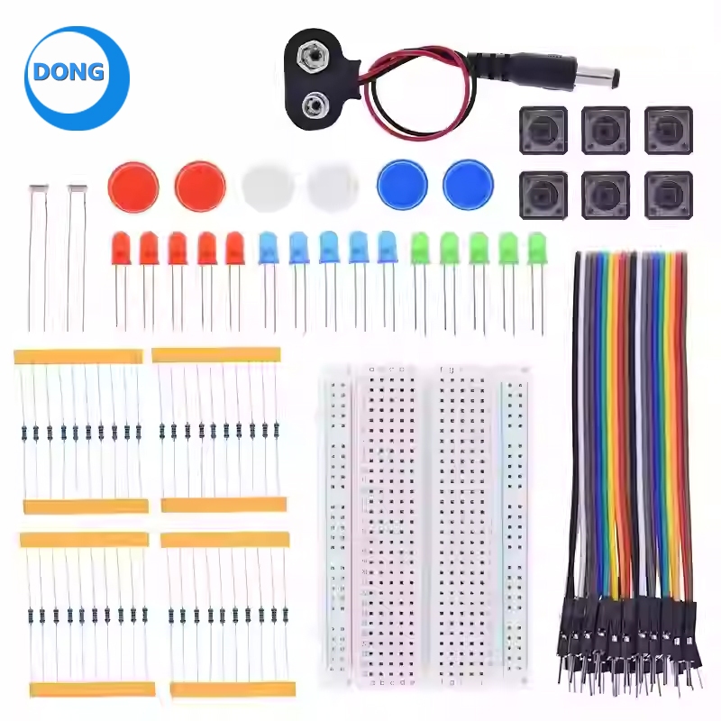 Starter Kit for Uno R3 Breadboard Jumper Wires Button Resistors For ...