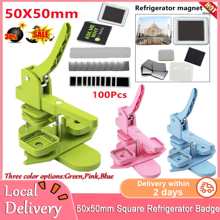 Local delivery+COD Square Refrigerator Badge Press Machine Rotating ...