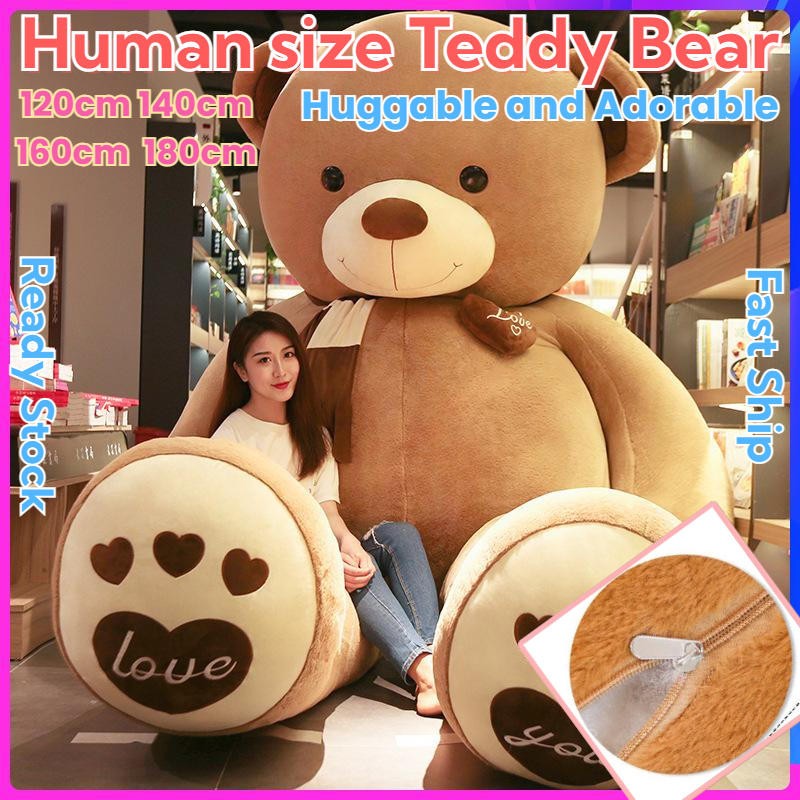 (Ready stock) 160/180cm giant teddy bear human size teddy bear Pink ...