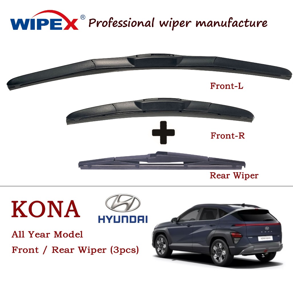 Hyundai Kona Wiper Blade for All Year Model Cona Car Window Wiper Set ...
