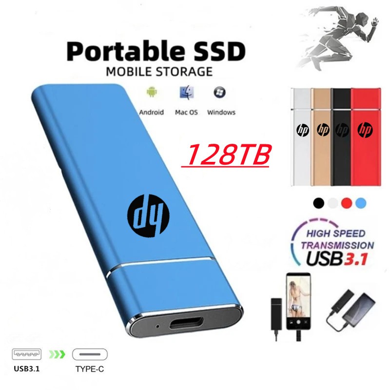 128TB Portable SSD 64TB 32TB 16TB 8TB External Mobile Solid State Drive ...