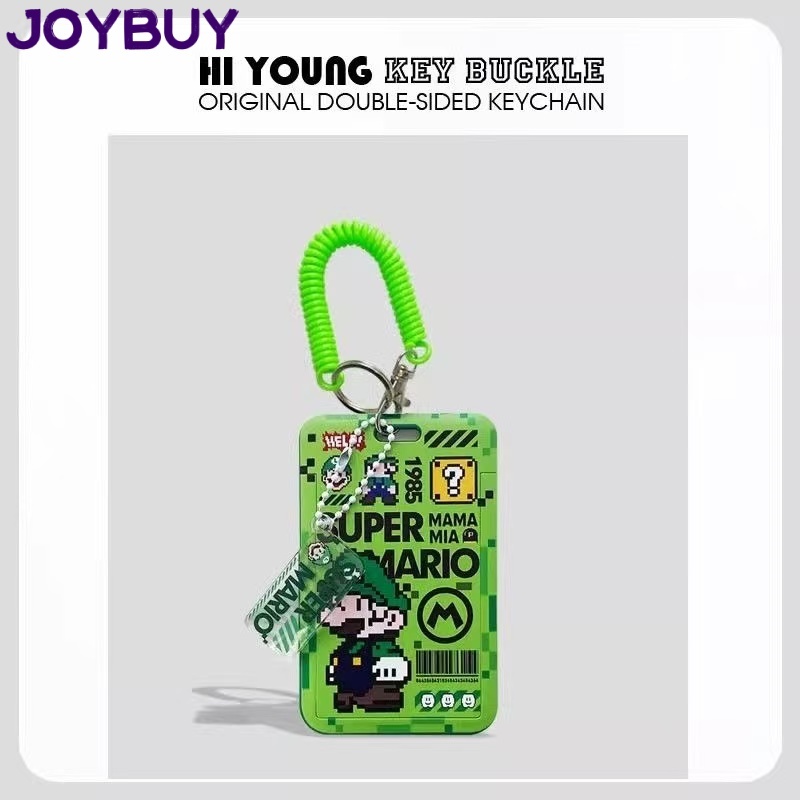 Original cute Mario pull-out portable card holder subway canteen access ...