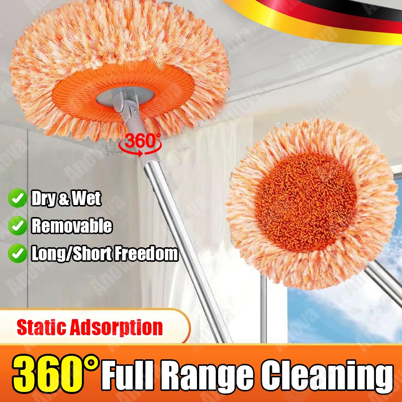 Sunflower Telescopic Rod Mop Household Water-Absorbing Lazy Mop ...