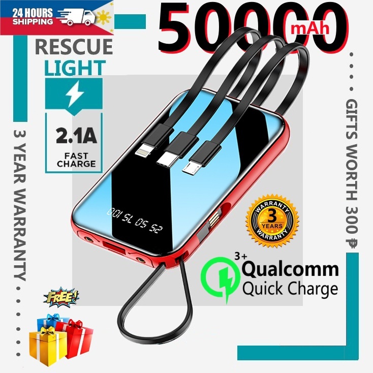 Mini powerbank original 50000mah With four wire power bank fast charger ...