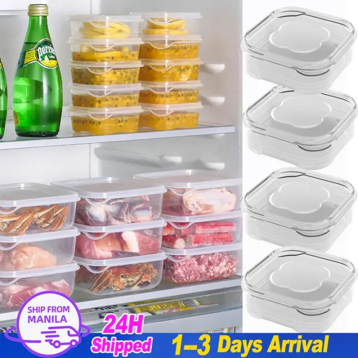 Reusable Food Container Refrigerator Fruit Fresh Keeping Box with Lid ...