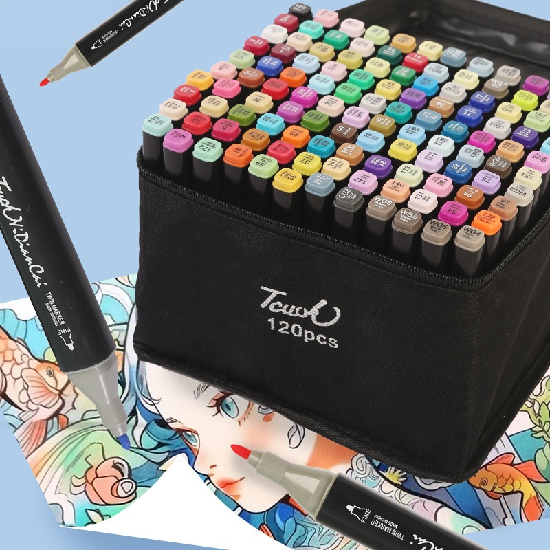 COD 80color Marker Markers Set Touch Marker Pen Highlighter Pen Set ...