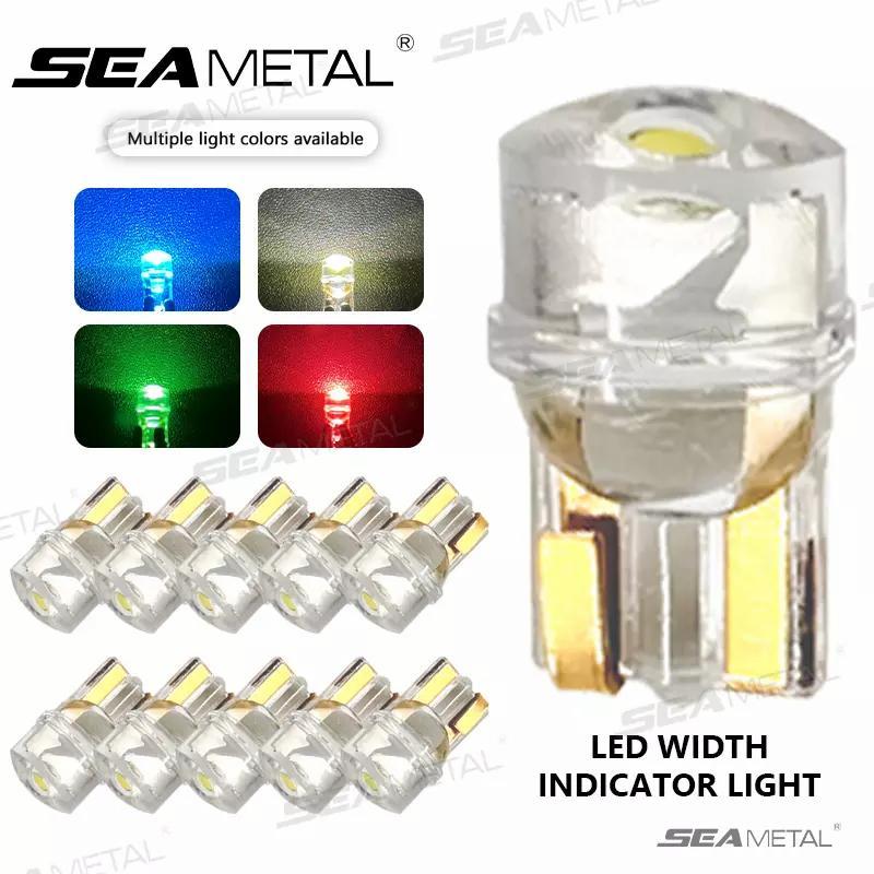 SEAMETAL 10pcs Car LED width indicator light T10 bright lens Strobe ...