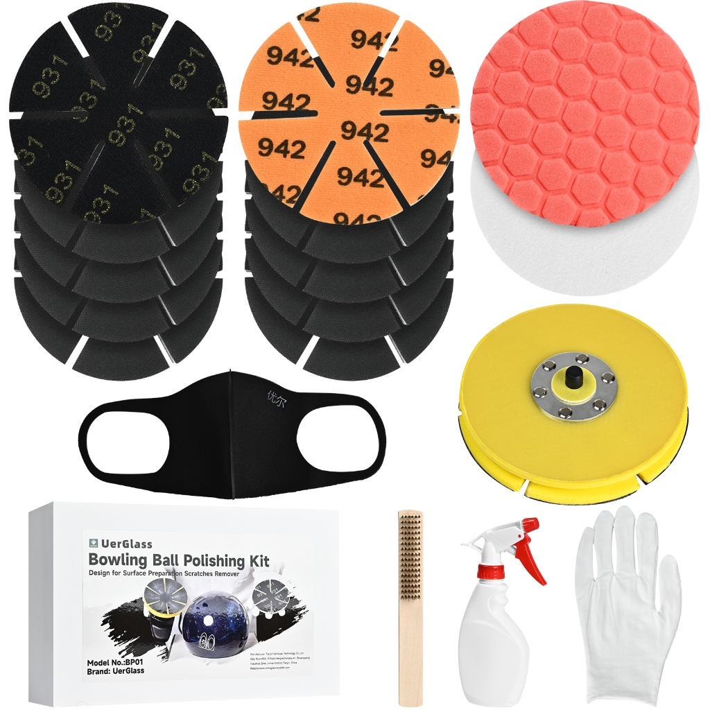 Bowling Ball Polishing Kit Sanding Pads Set Resurfacing Polishing ...