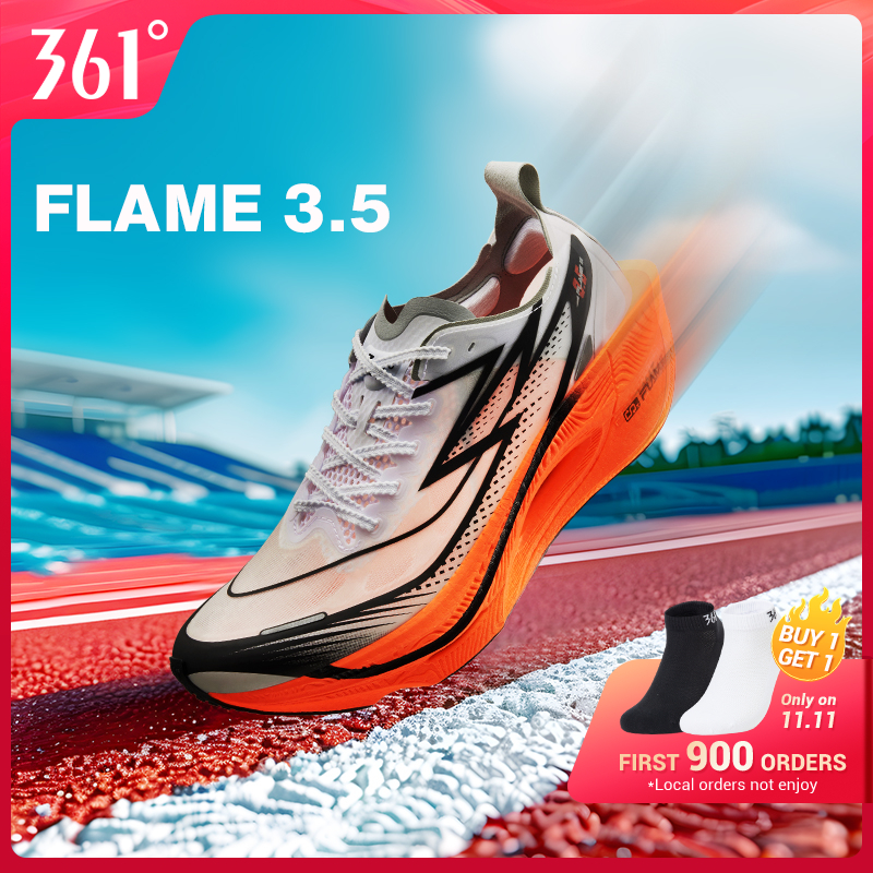 361 Degrees Flame 3.5 Men Women Running Shoes Professional Marathon Carbon Plate Racing Shoes ...