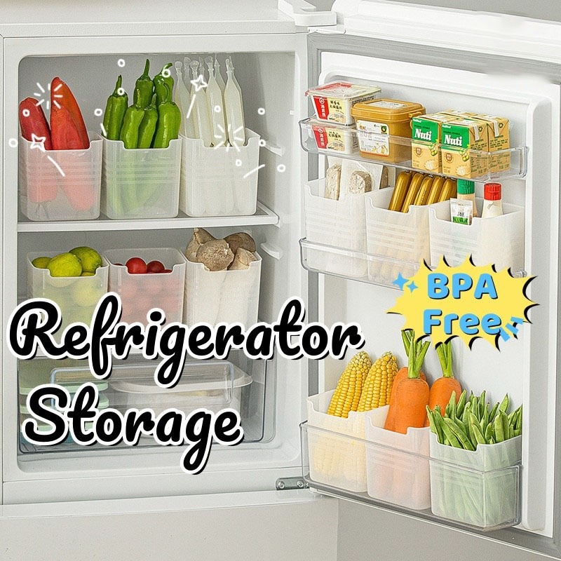 Refrigerator Storage Basket Side Door Box Pantry Cabinet Freezer Food ...