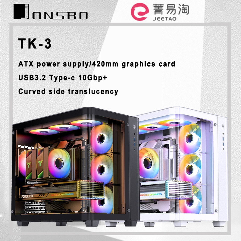 JONSBO TK-3 ITX/M-ATX/ATX Case for PC Gamer Cabinet Support Dual 360 ...