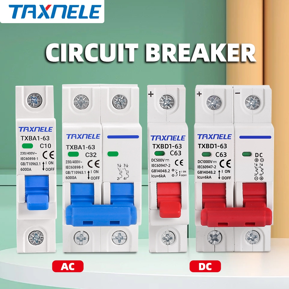 AC MCB 1P 2P 230V 400V 6KA Mini Circuit breaker Air Switch 32A 63A ...