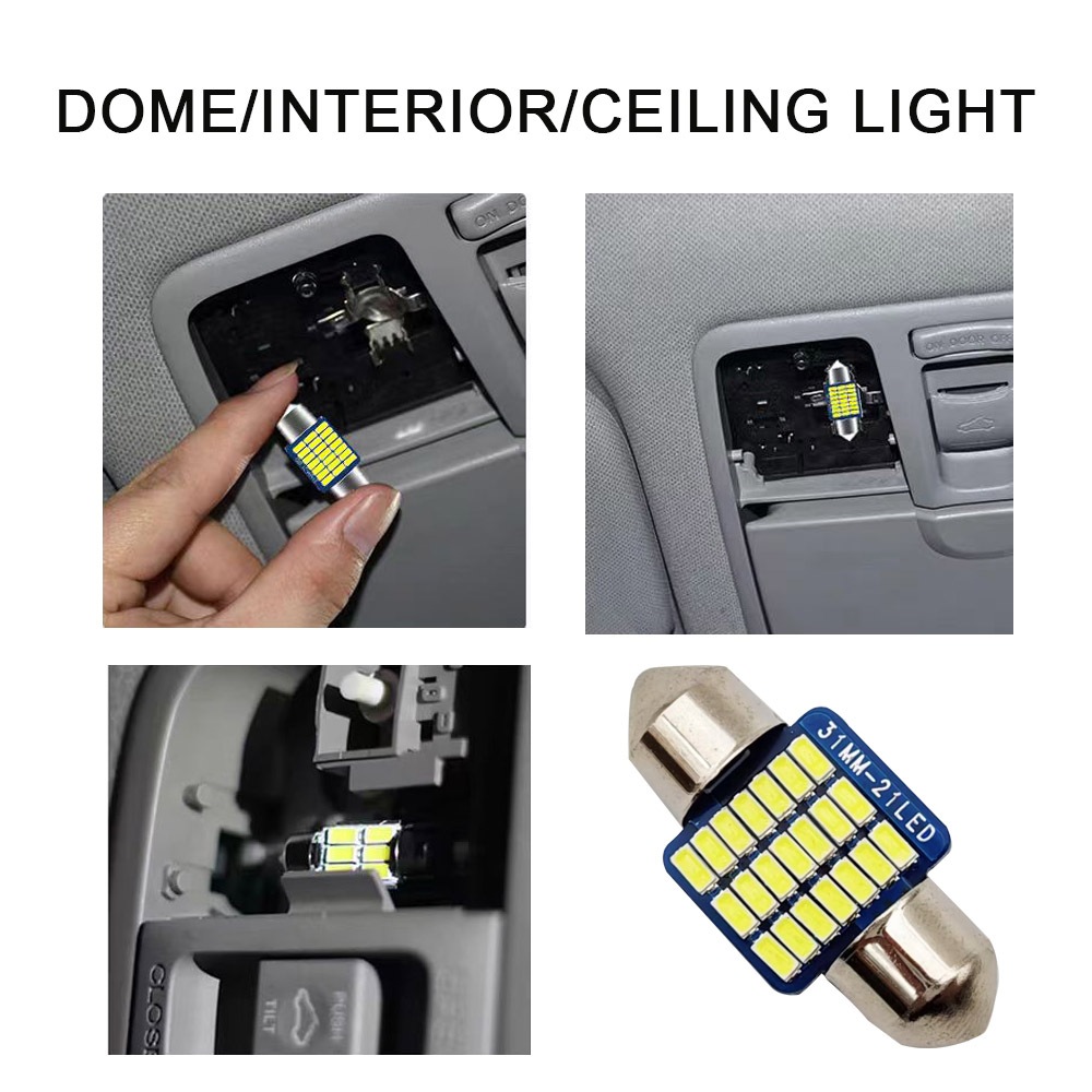 LED 31mm Festoon Dome Interior Ceiling Light Toyota Fortuner Hilux ...