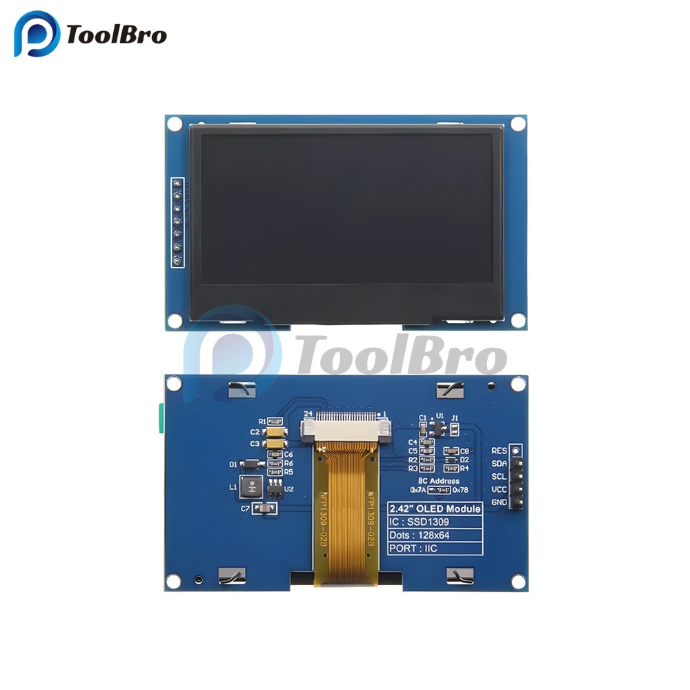 2.42 inch 2.42" OLED Display Module 128x64 LCD HD Screen Module SSD1309 ...