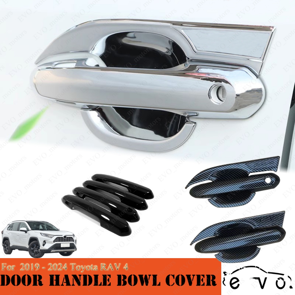 For 2019 - 2024 Toyota RAV4 Door Handle Cover RAV 4 Door Bowl Exterior ...