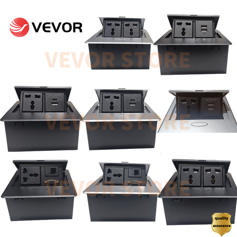 Desktop Socket Table Outlet Socket With USB Charging Slow Pop Up Black ...