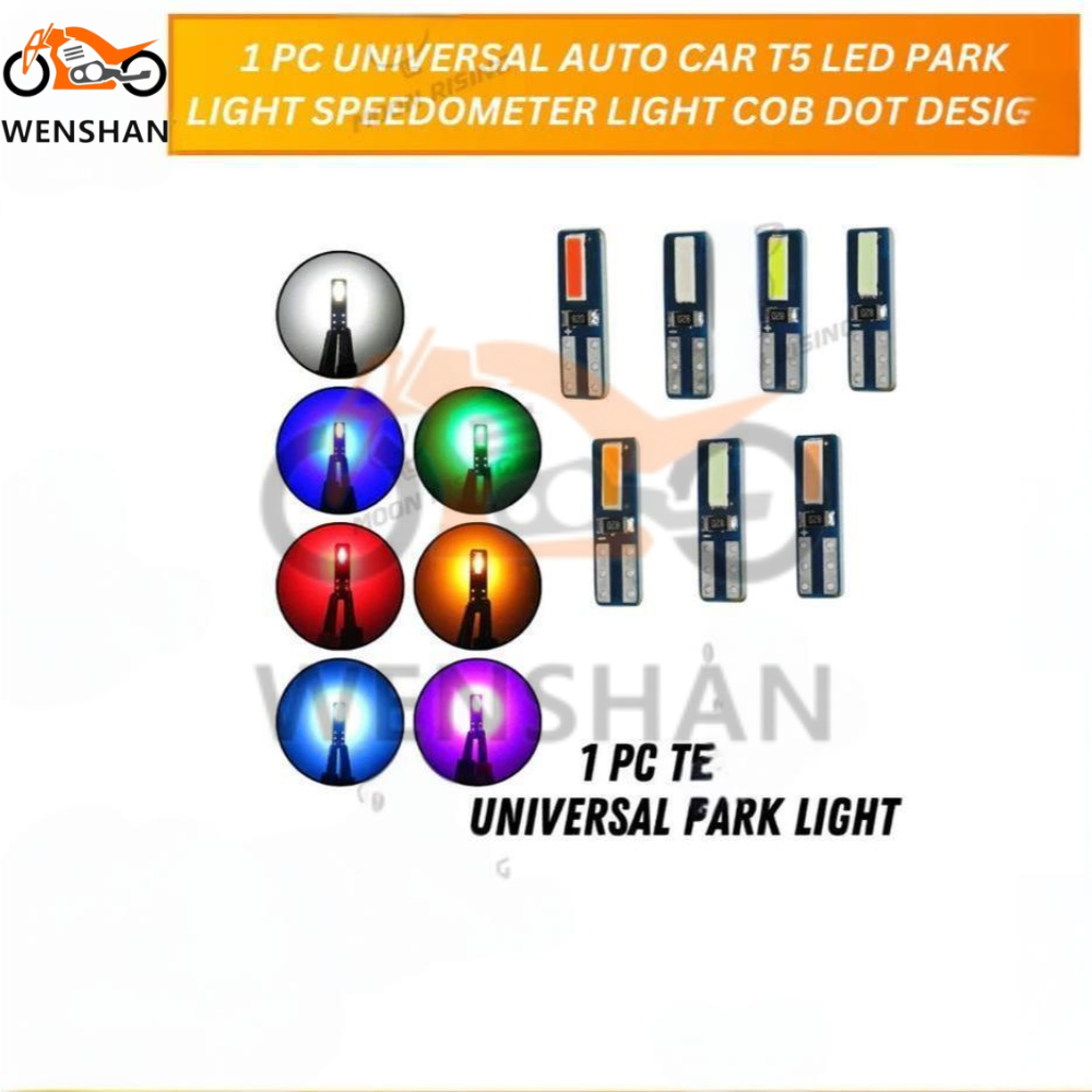1 PC UNIVERSAL AUTO CAR T5 LED PARK LIGHT SPEEDOMETER LIGHT COB DOT ...