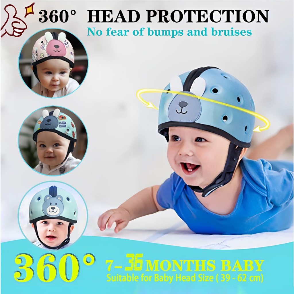 Helmet For Kids,Baby Helmet Soft Protective For Babies Learning To ...
