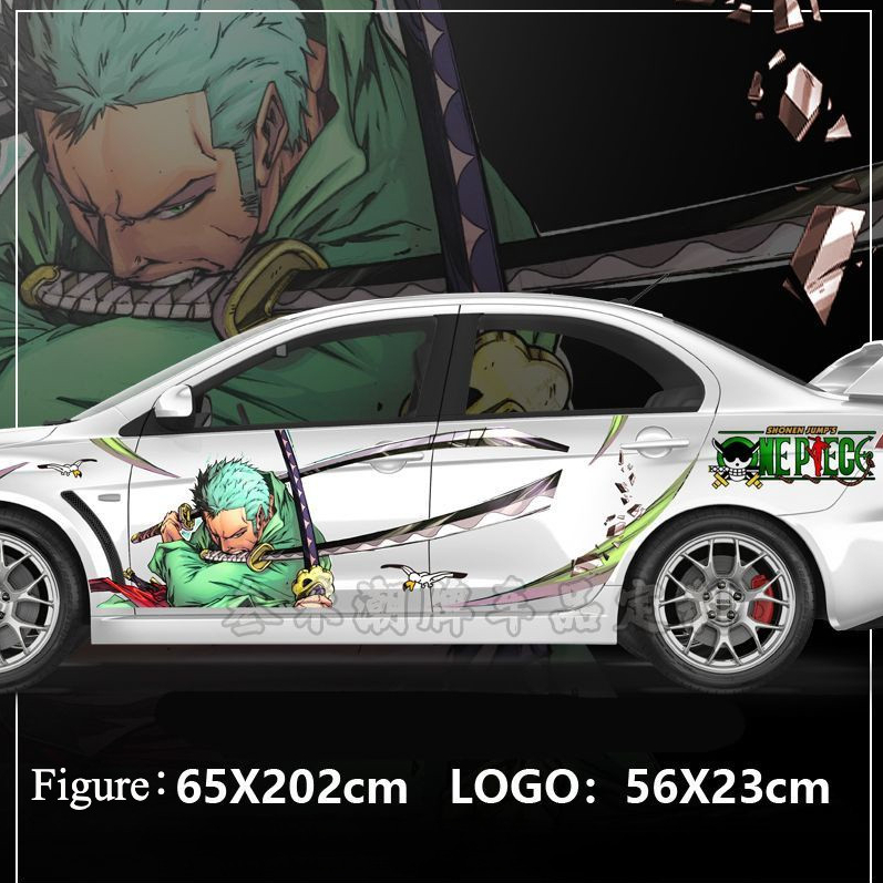 One Piece Car Sticker Luffy Solon Ace Two-dimensional Anime Waterproof ...