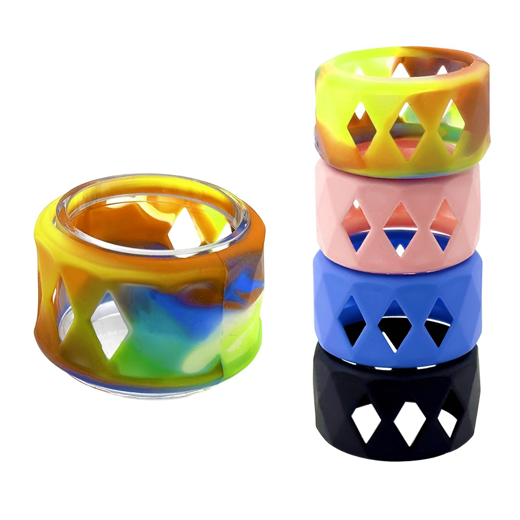 Glass Cover Bulb Decorative Protection Non-slip Bottle Band Ring For ...